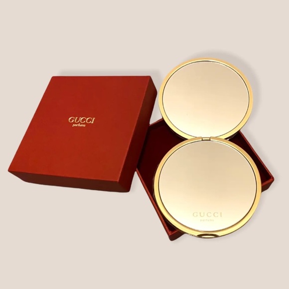 Gucci | Makeup | New Gucci Gold Monogram Pocket Compact Mirror | Poshmark